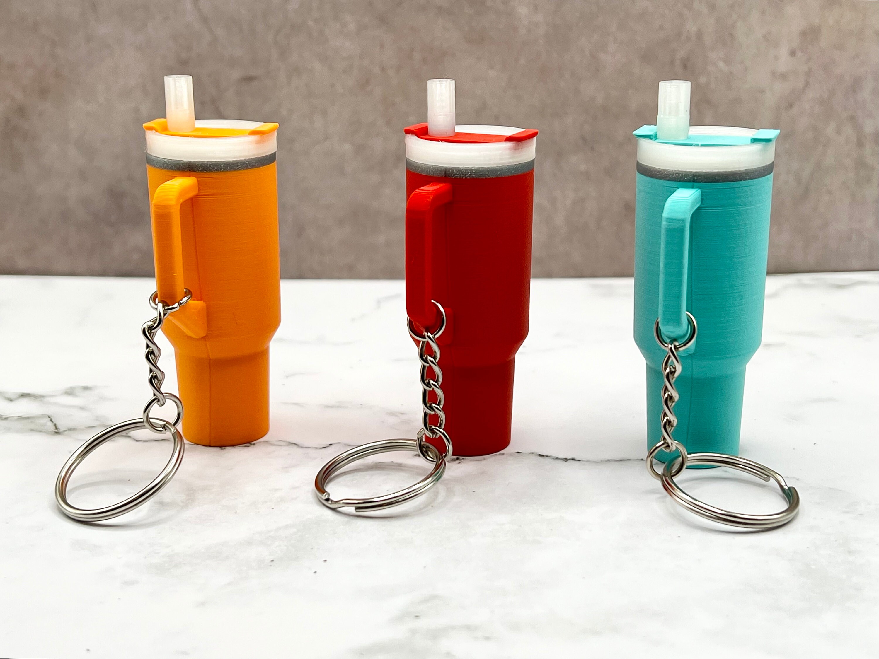 2 Pack - Stanley Inspired Mini Tumbler Keychain - Multiple Color ...