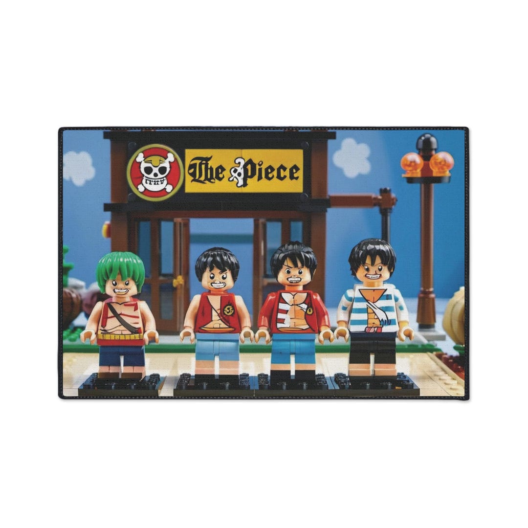 One Piece Lego Heavy Duty Floor Mat - Durable Rug For, Anime Decor ...