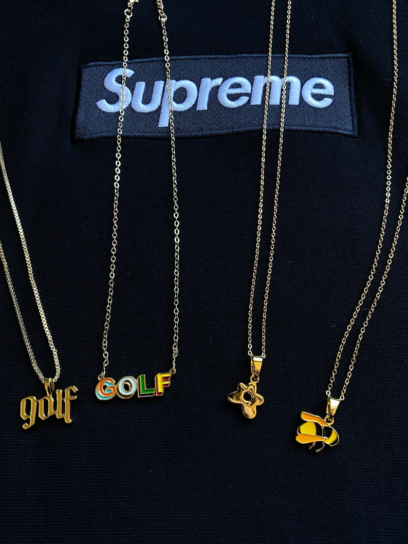 GOLF Le Fleur Tyler the Creator Golden Necklace / Chain / Golf - Etsy