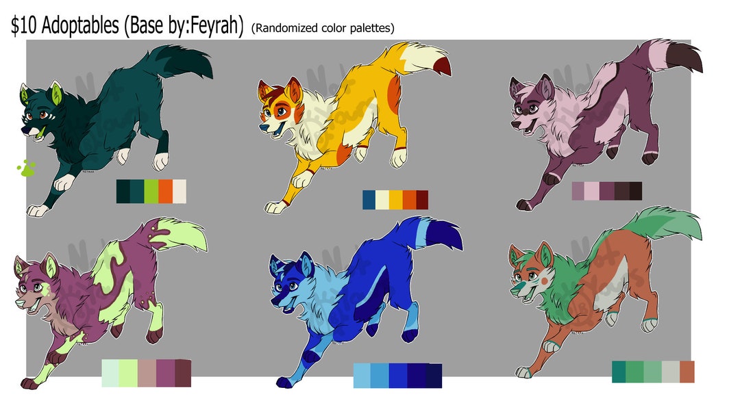 Wolf Adopts Furry/fursona Designs - Etsy