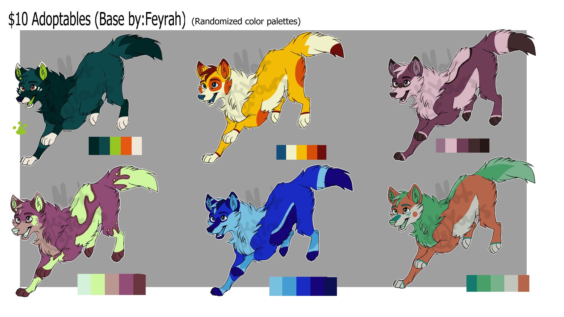 Wolf Adopts Furry/fursona Designs - Etsy