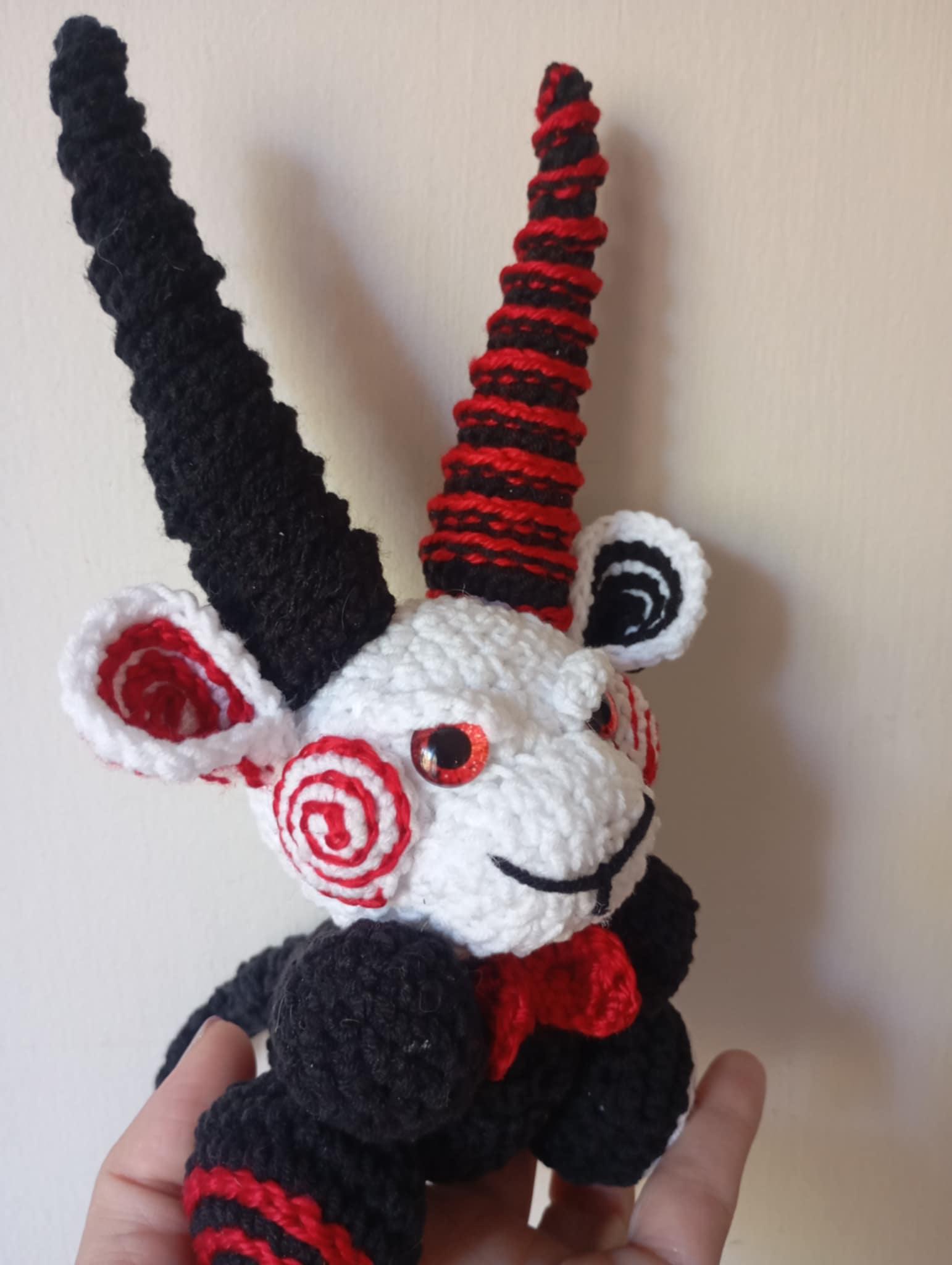 Saw Movie ,halloween Baphomet,mini Baphomet ,crochet Baphomet,occult ...