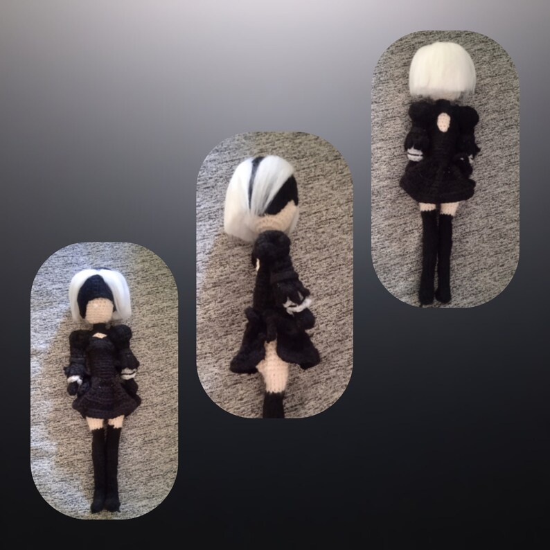 Nier Automata 2B Yorha No.2 Type B Inspired Handmade Crochet Amigurumi ...