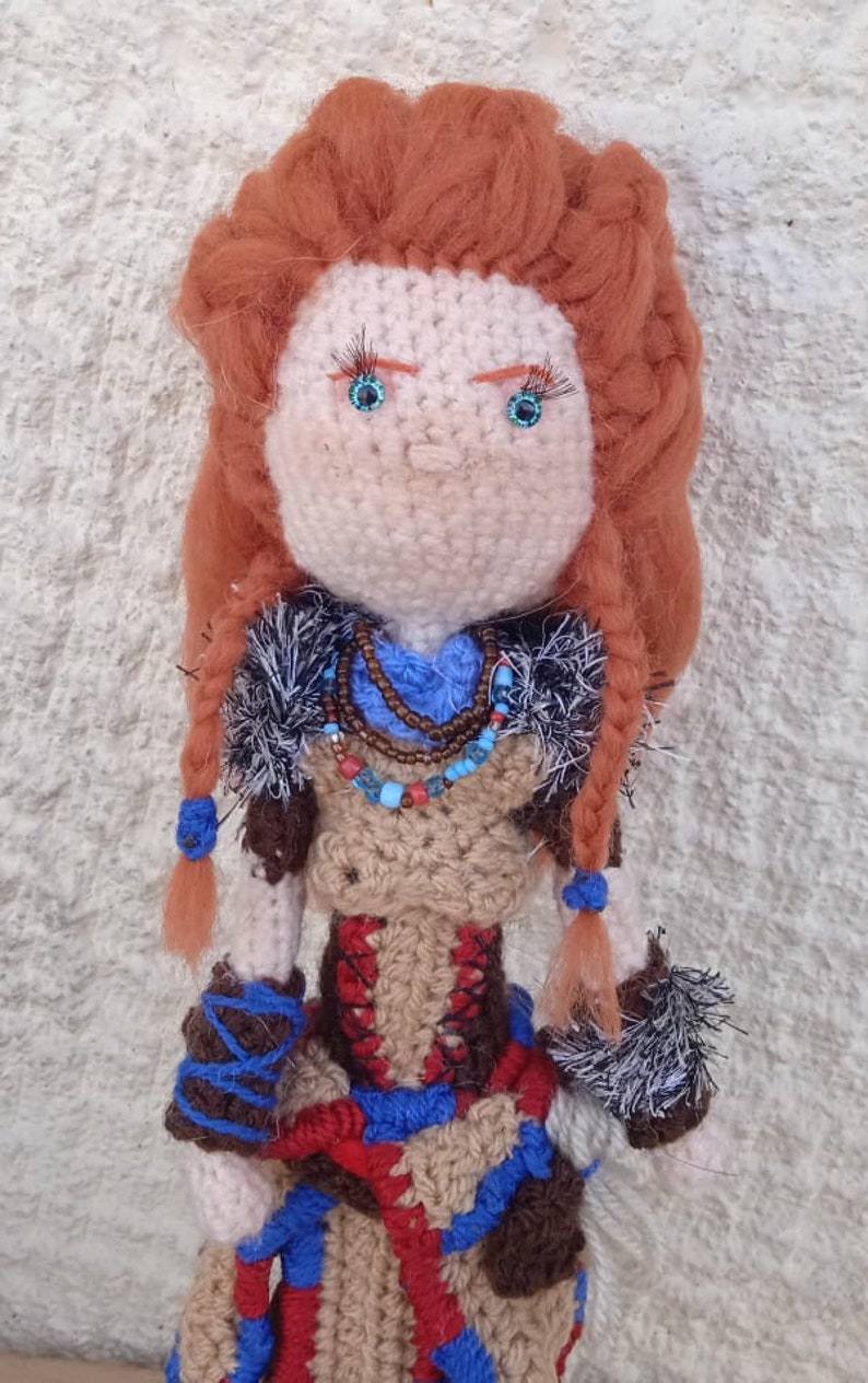 Aloy Horizon Zero Dawn Inspired Handmade Crochet Amigurumi Figure Doll ...
