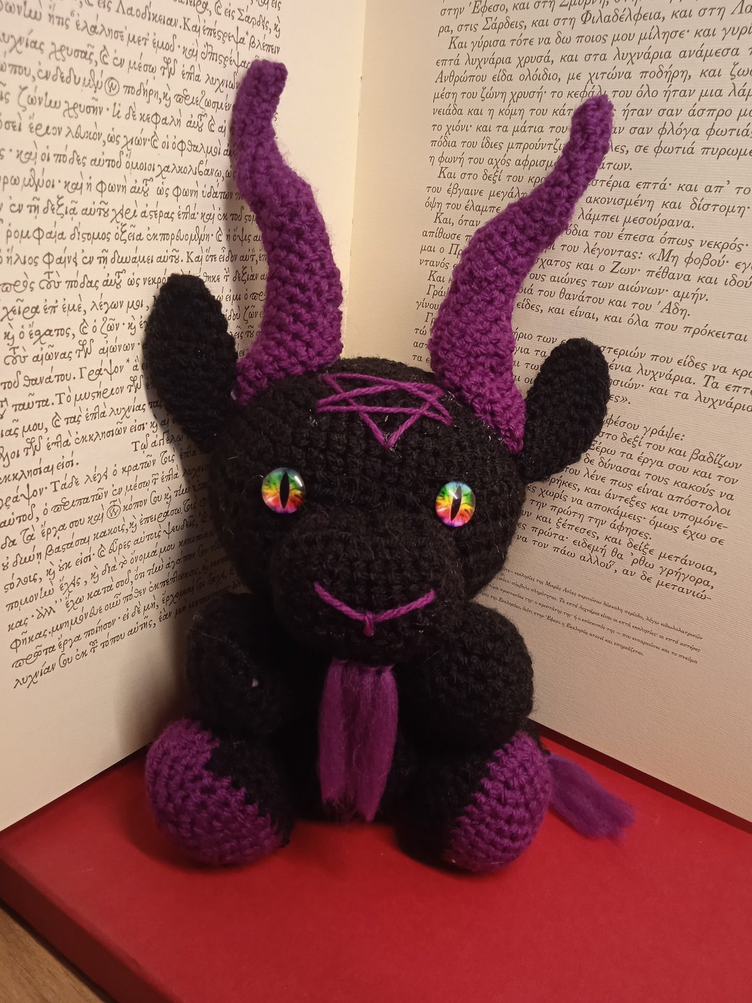 Crochet Baphomet Plushie: Handmade Satanic Goat Amigurumi - Etsy