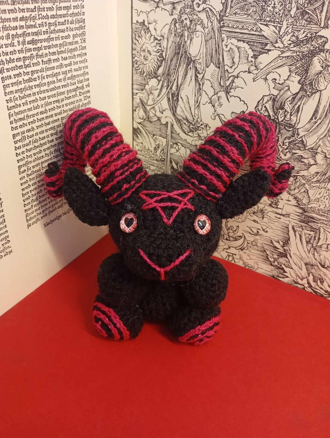 Satanic Baphomet,mini Baphomet ,crochet Baphomet,occult,knitted ...