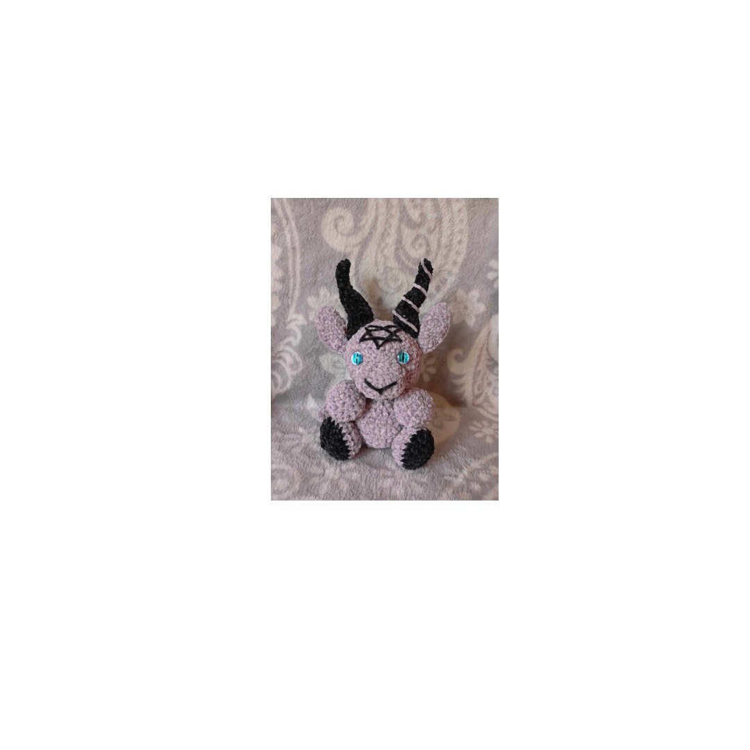 Satanic Baphomet,velvet Mini Baphomet ,crochet Baphomet,occult,knitted ...