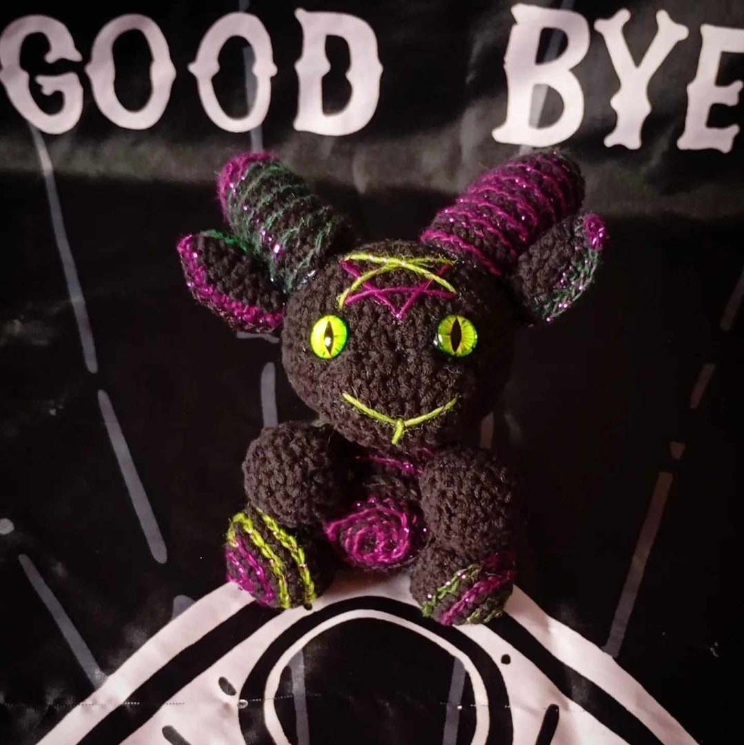 Satanic Witch Baphomet,mini Baphomet ,crochet Baphomet,occult,knitted ...