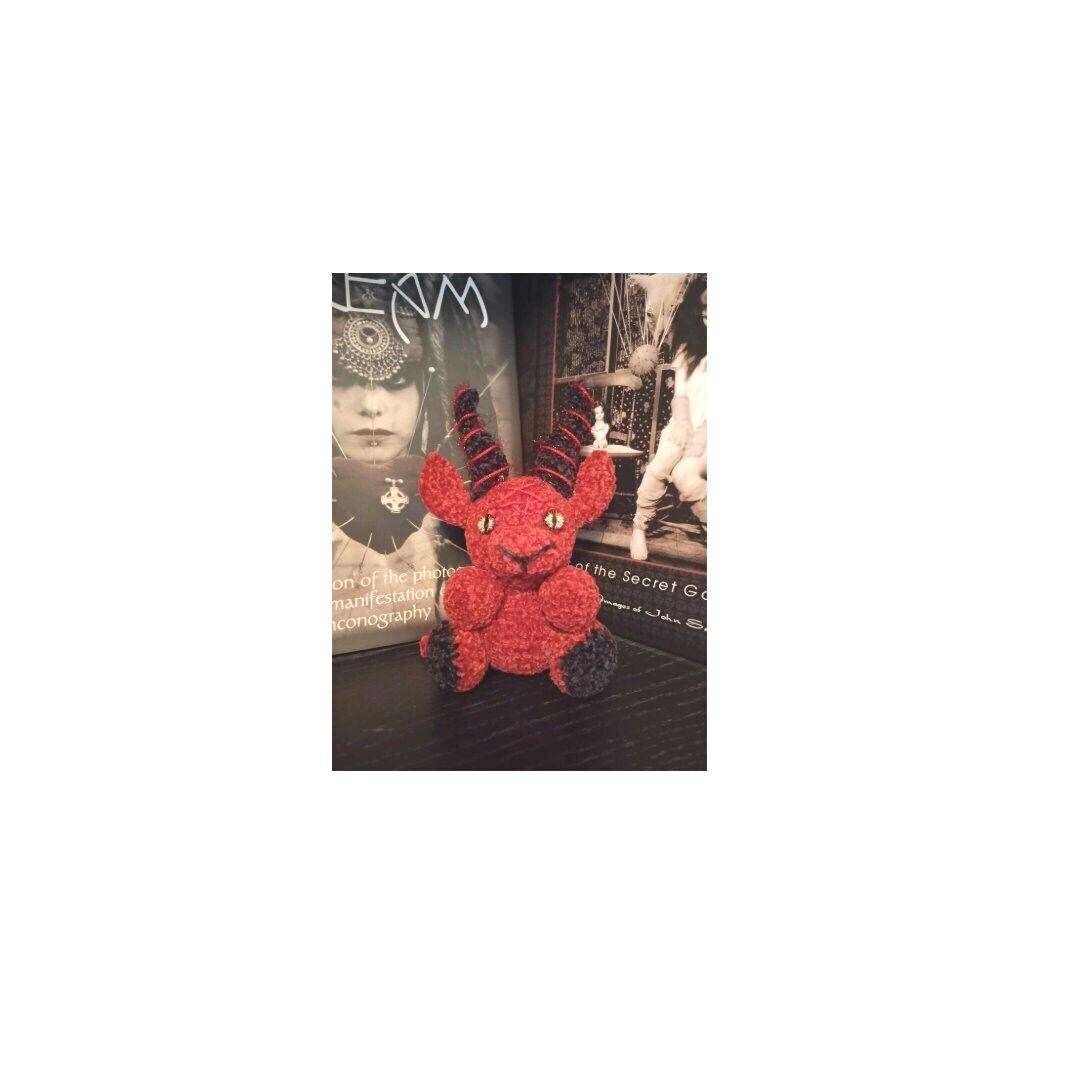 Satanic Baphomet,velvet Mini Baphomet ,crochet Baphomet,occult,knitted ...