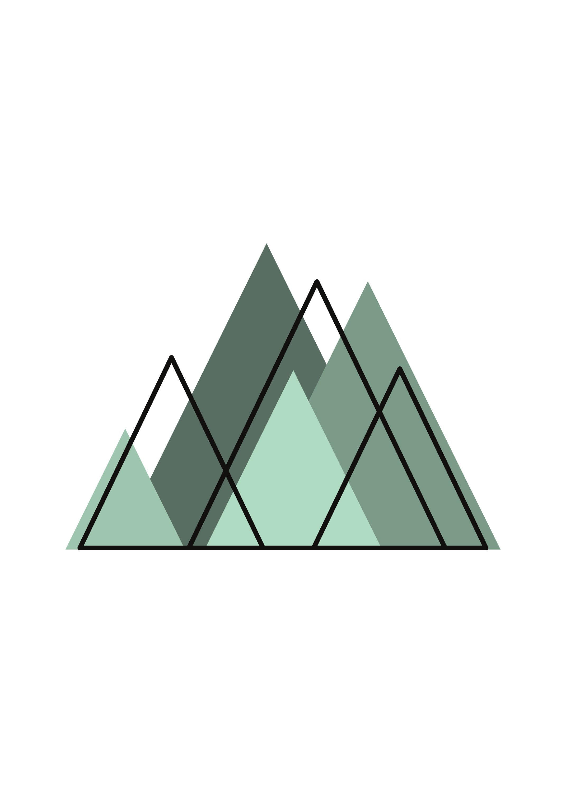 Geometric Mountains Digital Wall Art Printable Art Happy | Etsy