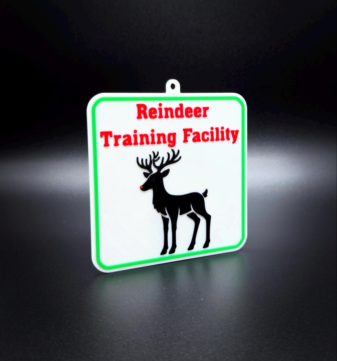 Reindeer Training Facility Christmas Holiday Ornament - Etsy
