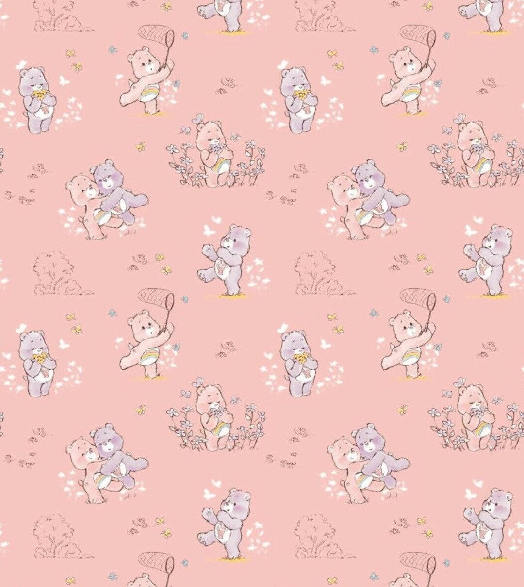 Care Bear Fabric Cheer & Share Bear 100% Cotton Printed Fabric - Etsy