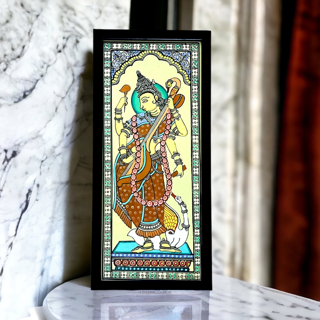 Pattachitra,handpainted, Indian Art, Home Decor, Devi,living Room Art ...