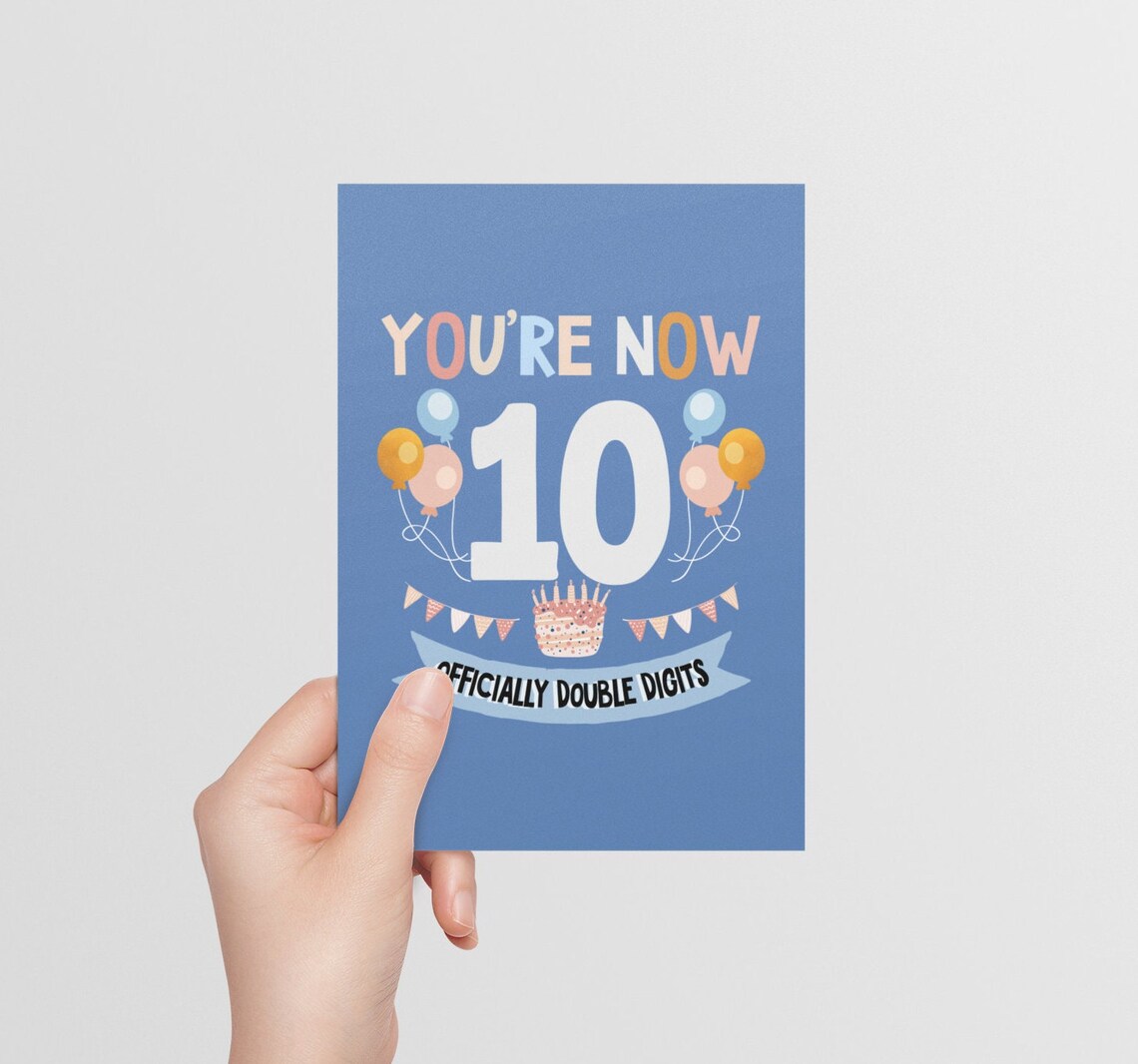 Funny 10th Birthday Card 10th Birthday Card 10th Birthday - Etsy