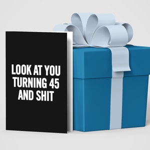 Funny 45th Birthday Card 45th Birthday Card 45th Birthday | Etsy