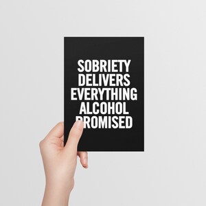 Sobriety Card Funny Sober Card Sobriety Gift for Men Women - Etsy