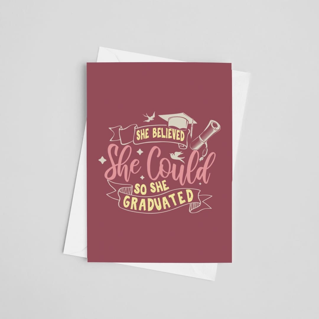 Graduation Card for Her Cute Graduation Card High School - Etsy
