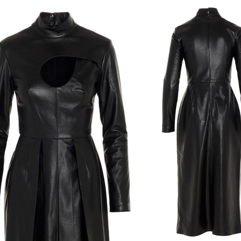 Purple Leather Dress - Etsy