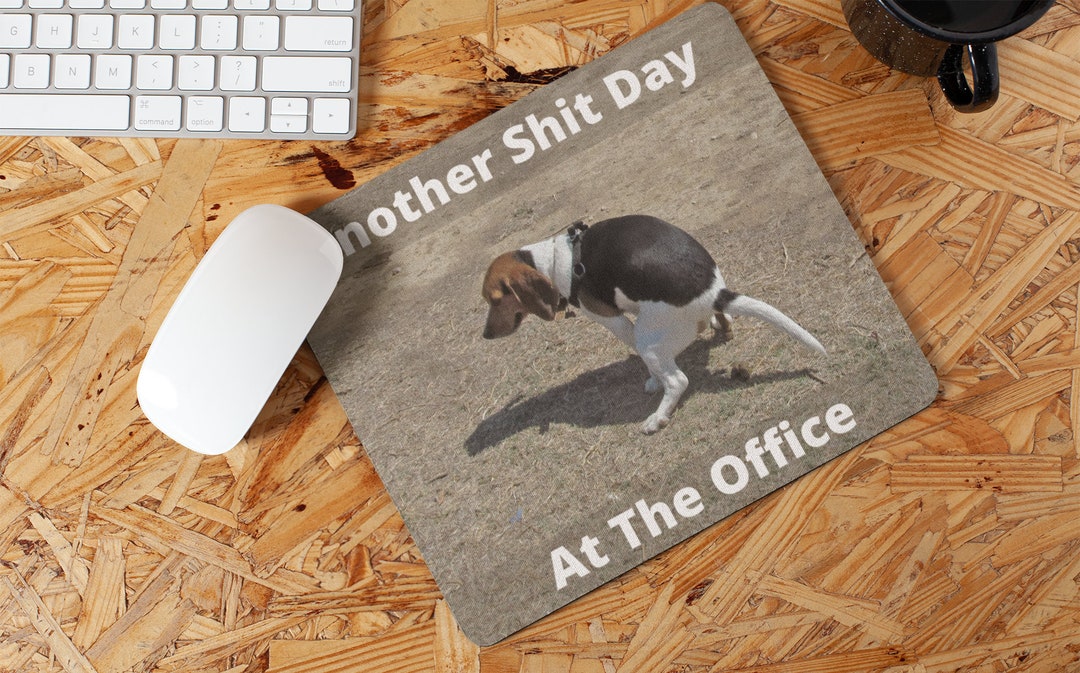 Dog Shitting Funny Mouse Pad Animals Office Accessory Laptop Computer ...