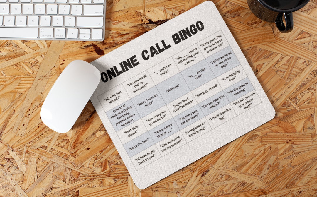 Office Bingo Mouse Pad Funny Gift Mat Desk Accessory Birthday Best ...