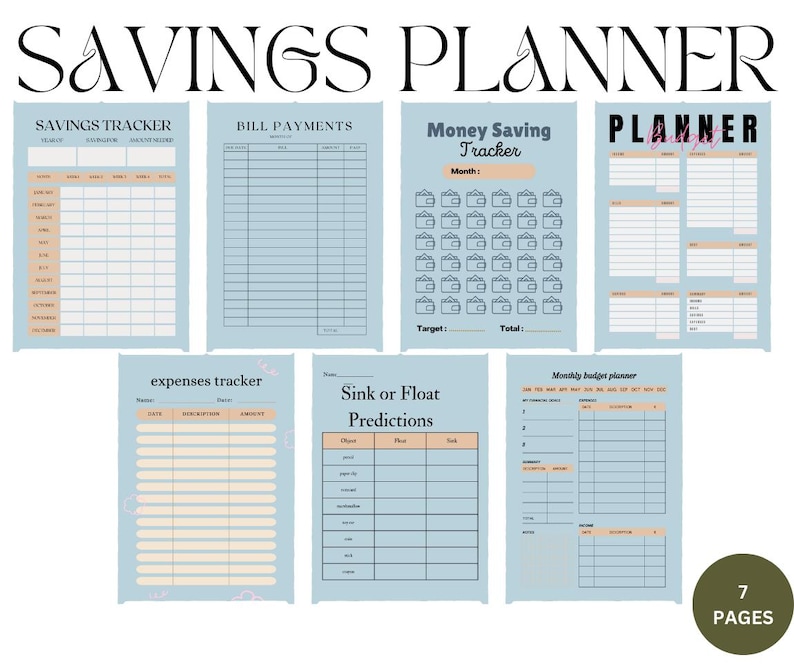 Savings Planner, Savings Journal, Budget Planner Notebook, Expense Tracker, Money Saving Diary ...