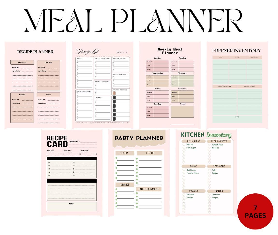 Meal Planer, Weekly Meal Planner Notepad, Undated Meal Planning Pad ...