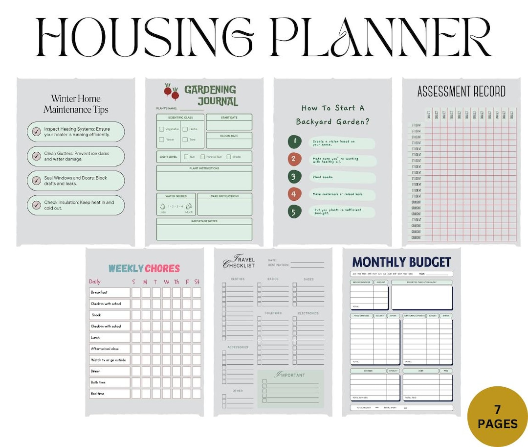 Housing Planner, Home Planner Organizer, House Planning Notebook ...