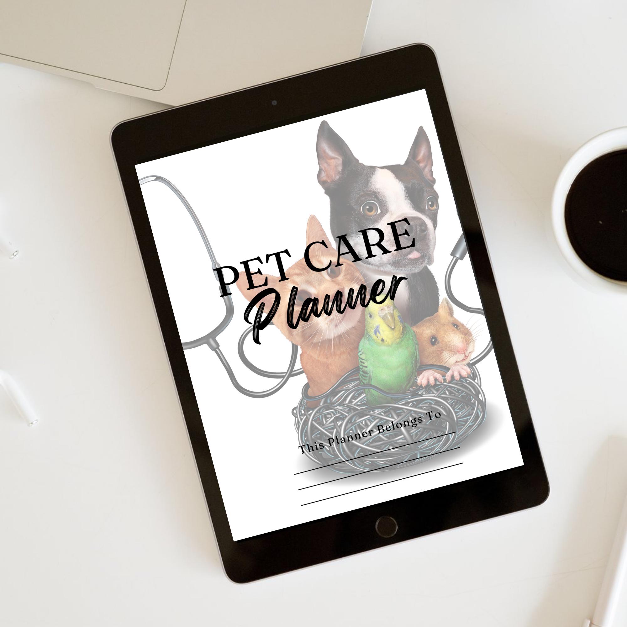Printable Pet Planner | Fillable Pet Planner | Pet Care Planner | Pet ...