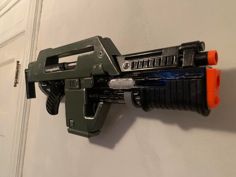 3d Printed Nerf Pulse Rifle Wall Display Mounts Etsy