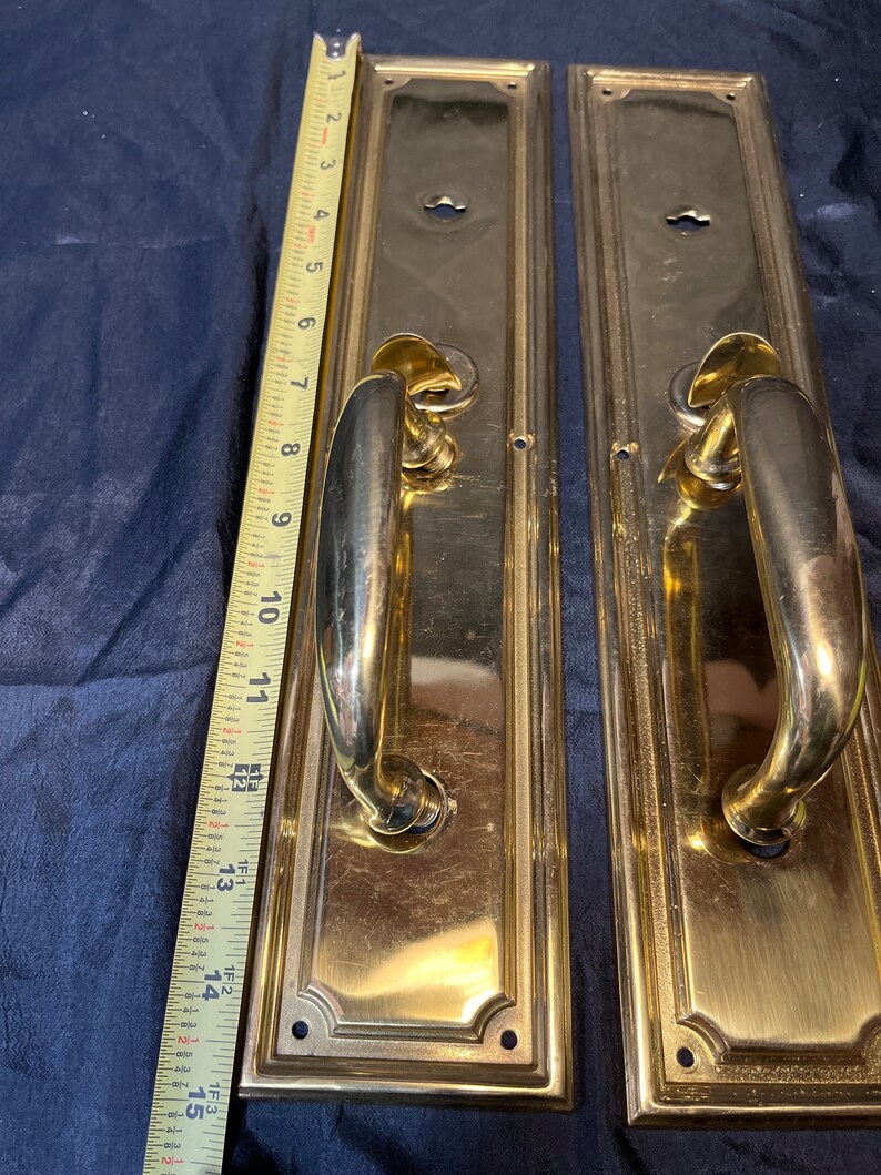 Vintage Brass Dummy Door Handles. - Etsy