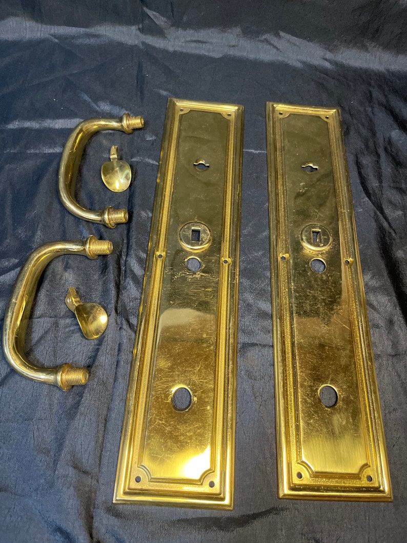 Vintage Brass Dummy Door Handles. - Etsy