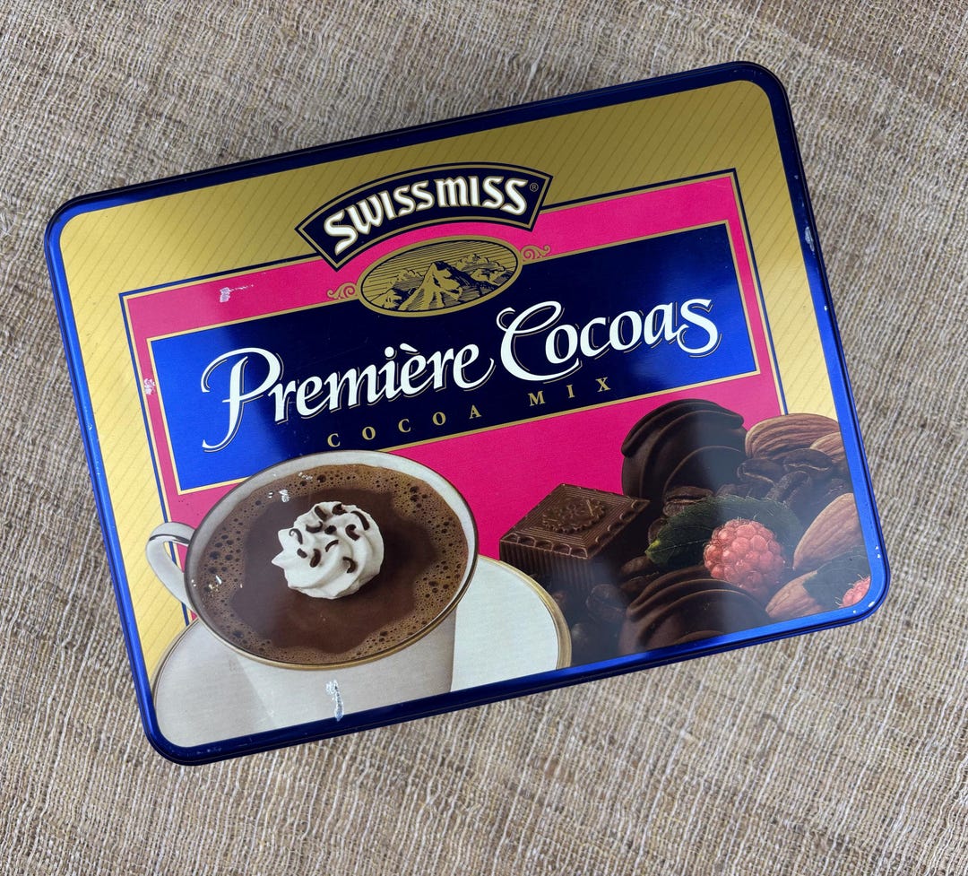 Vintage Swiss Miss Premier Cocoas Tin Box - Etsy