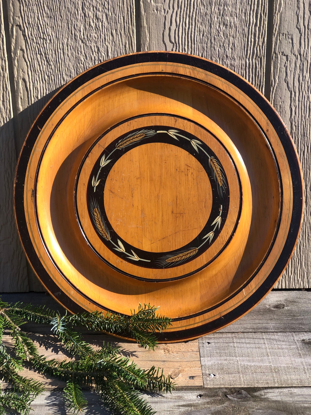 Robin Hood Ware Round Wood Cheese and Cracker Serving Board - Etsy