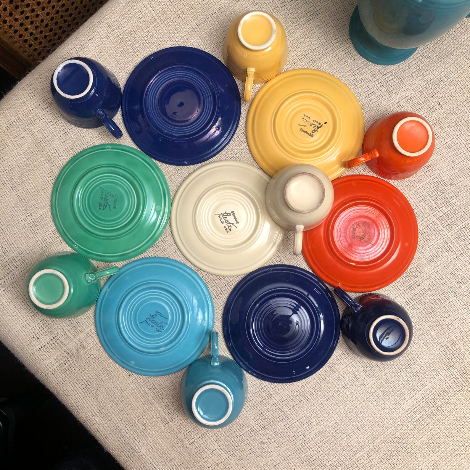 Fiesta Ware Cup and Saucer - Etsy