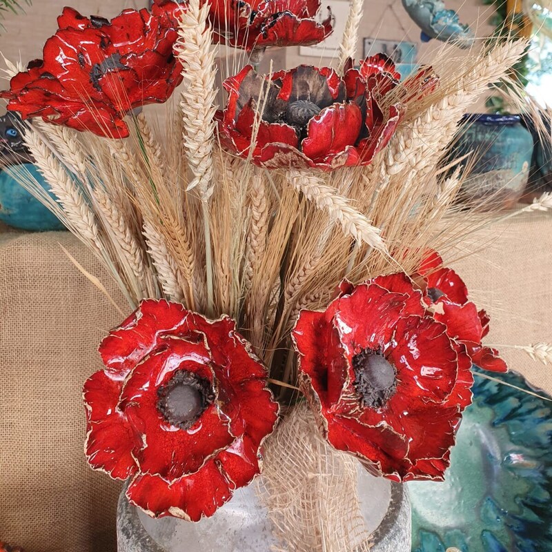 Ceramic Poppy - Etsy