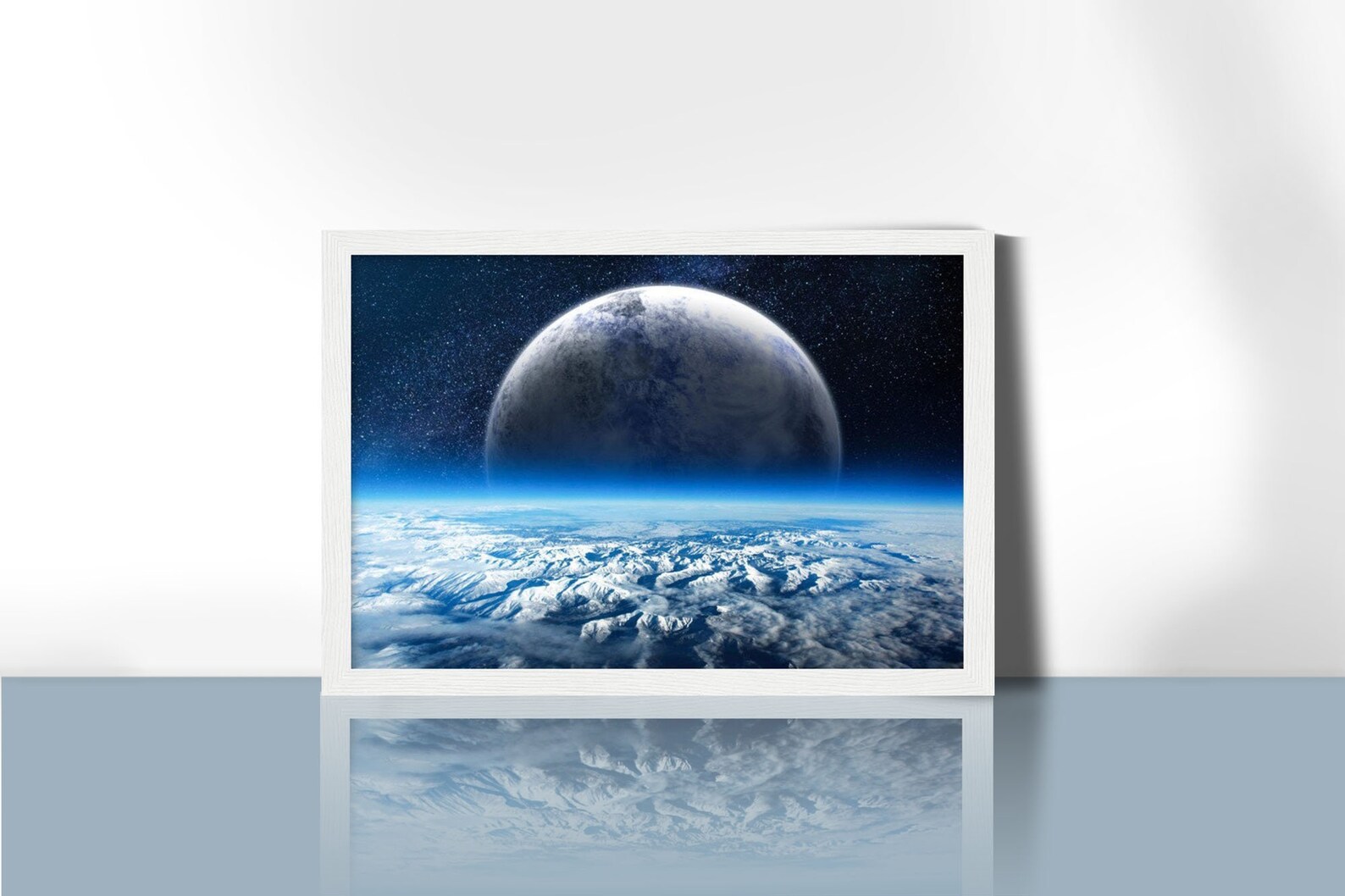 Space Poster. Alien World Landscape Wall Art. Planet Moon - Etsy
