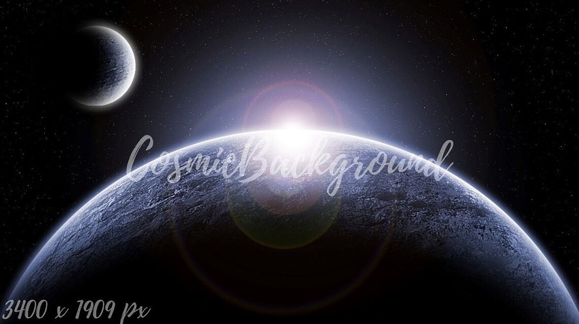 3d Illustration of outer space ice planet frosty worlds in | Etsy