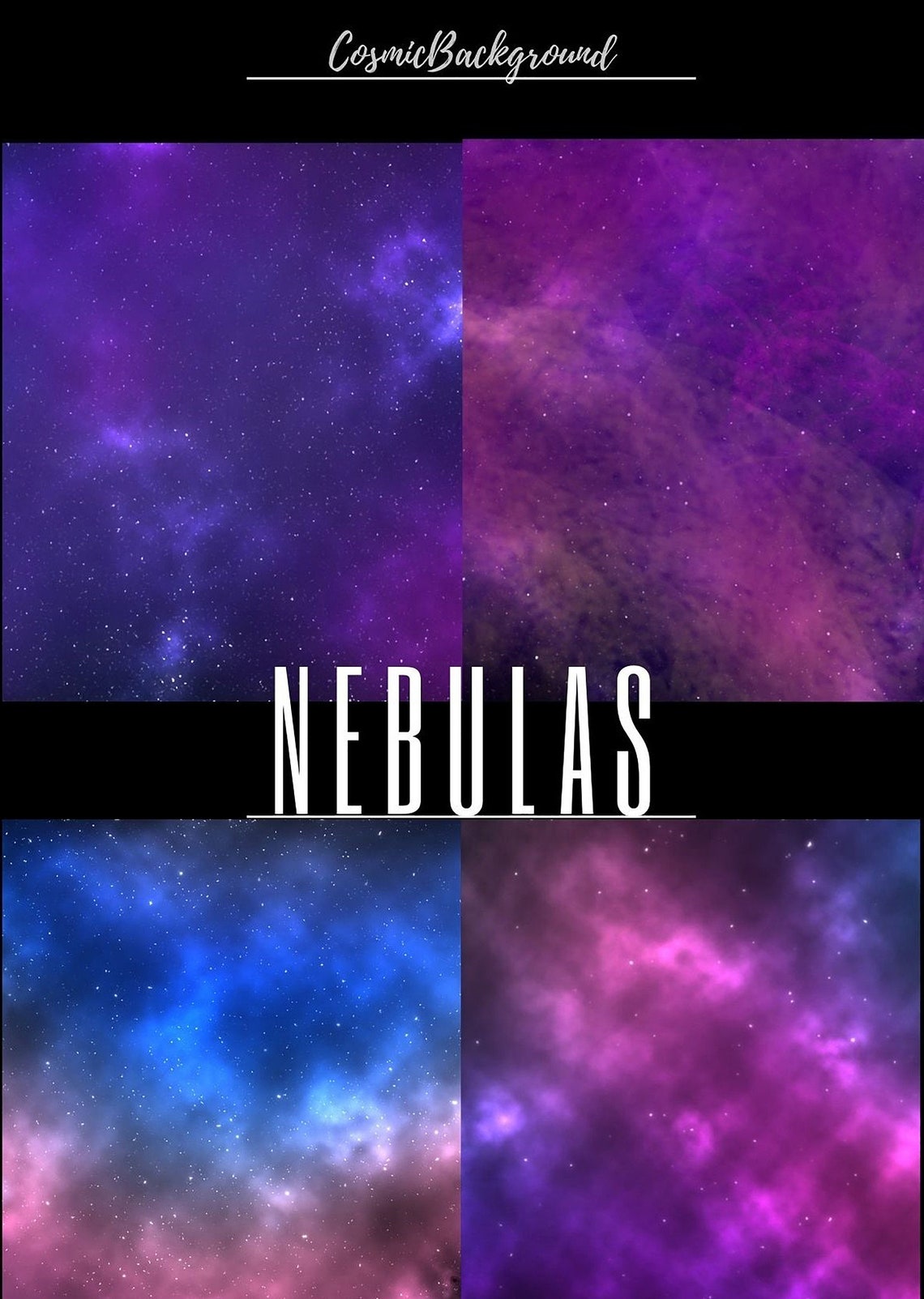 Ethereal Nebula Space Background. 3d Illustration. Space - Etsy