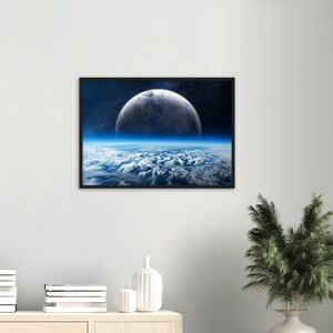 Space Poster. Alien World Landscape Wall Art. Planet Moon - Etsy