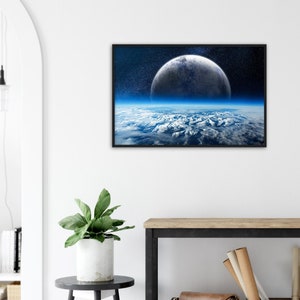 Space Poster. Alien World Landscape Wall Art. Planet Moon - Etsy