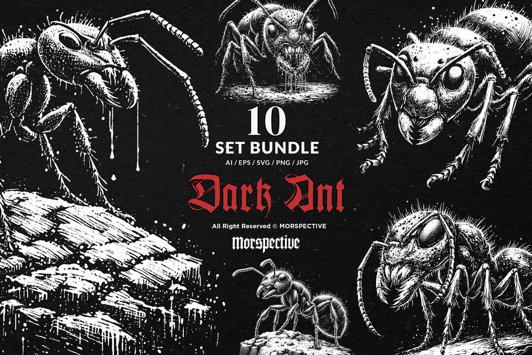 10 Bundle Dark Art Ant Insect Bugs Scary Death Skull Tattoo Clipart ...