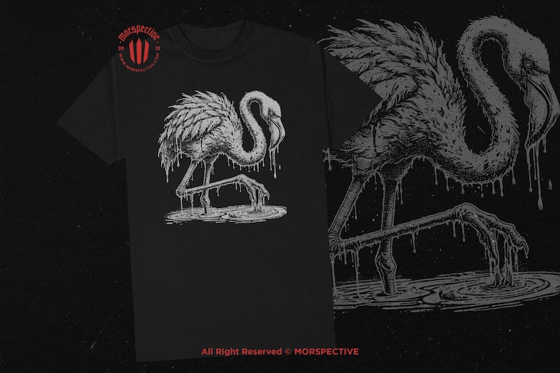 10 Bundle Dark Art Flamingo Bird Gothic Scary Horror Animal Tattoo ...