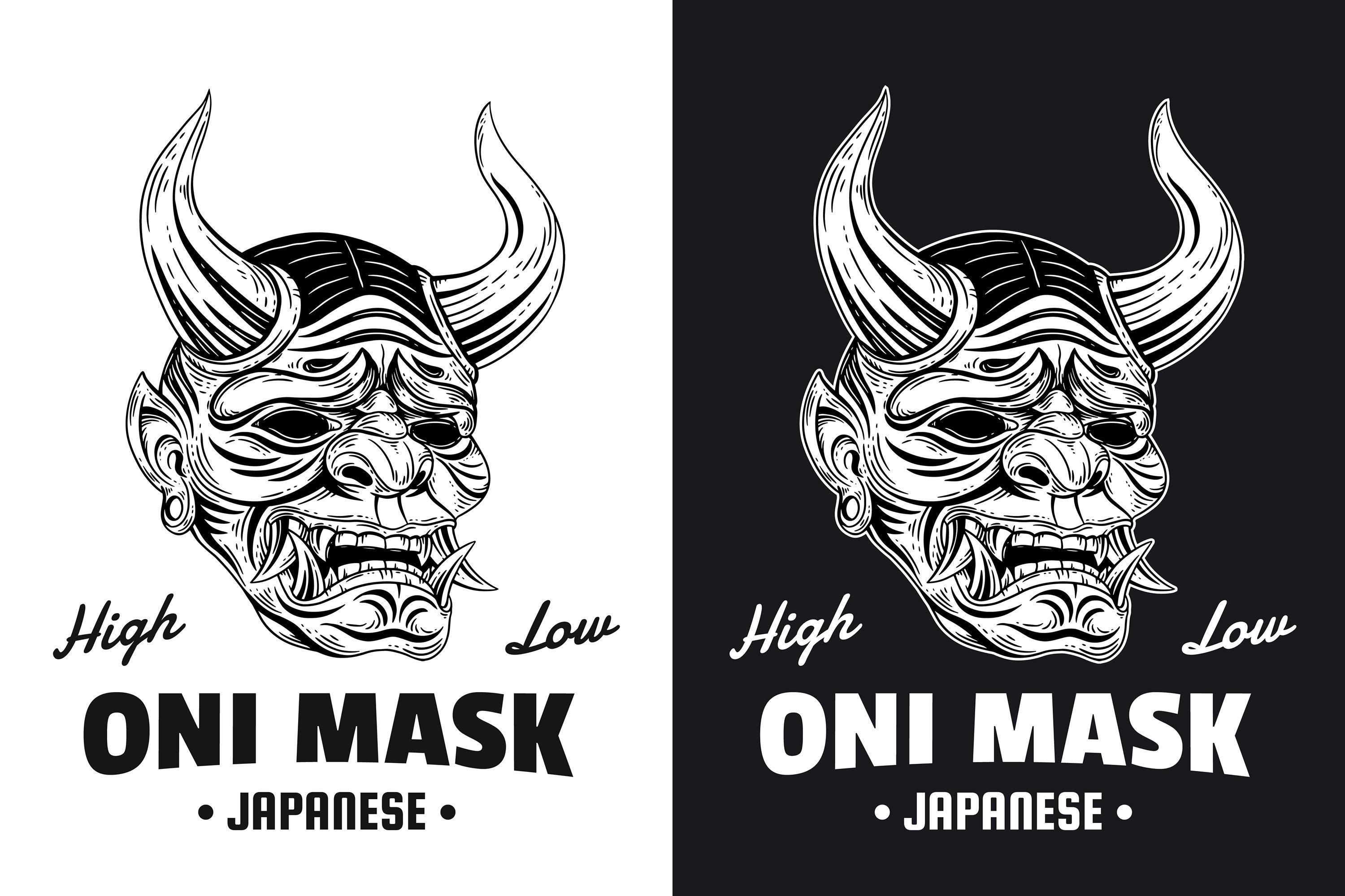 15 Set Bundle Japanese Demon Mask Skull Samurai Warrior Dark - Etsy