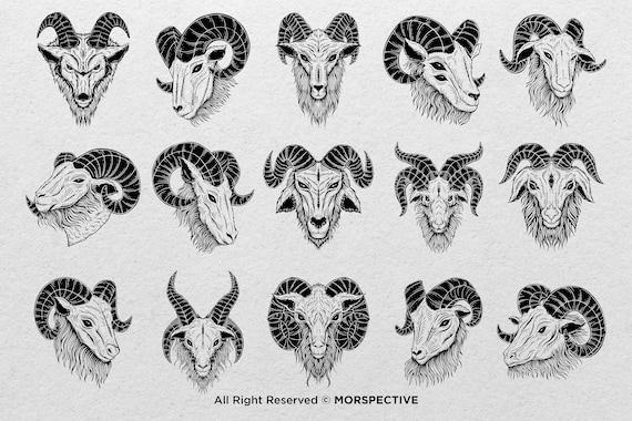 Evil Goat Head Tattoo