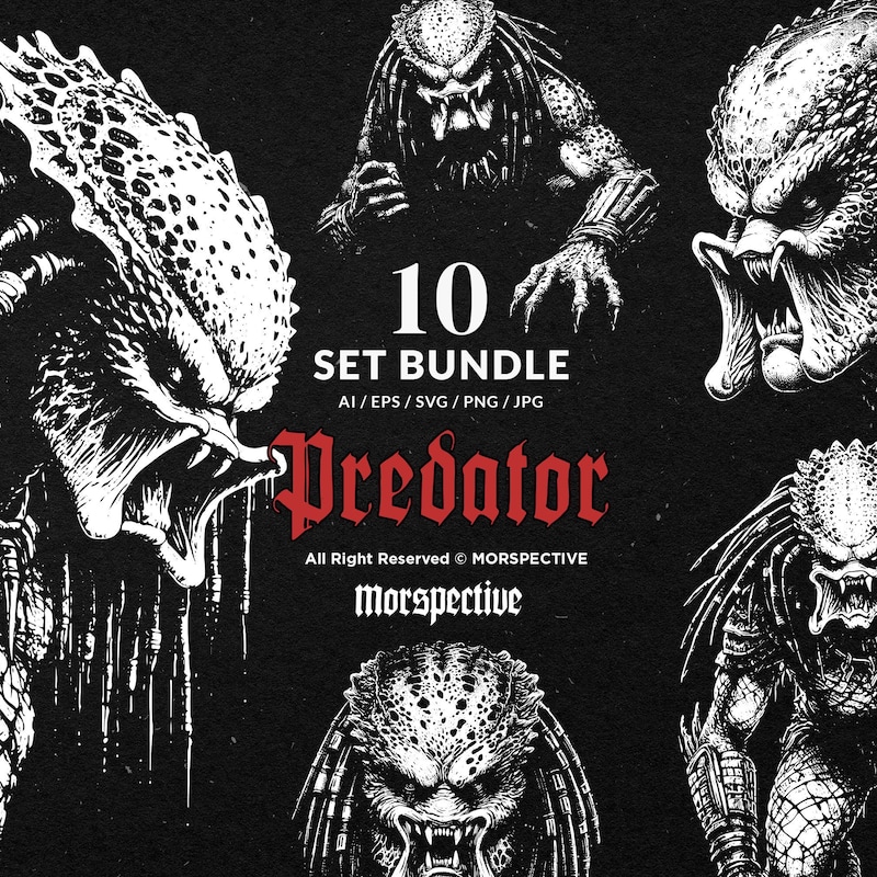 Predator Alien Drawing - Etsy