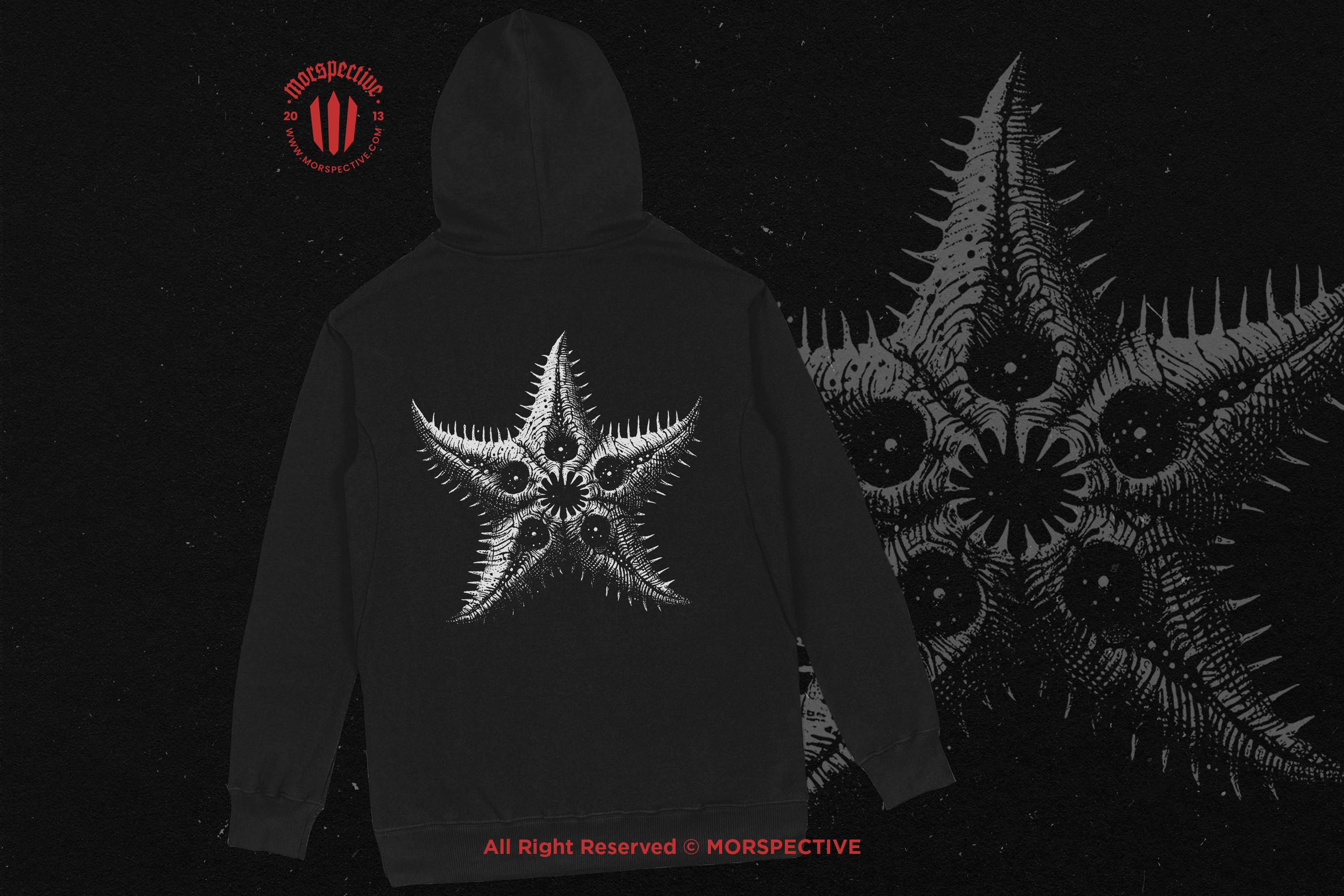 10 Bundle Dark Art Starfish Ocean Animal Sea Creature Skull Hand Drawn ...