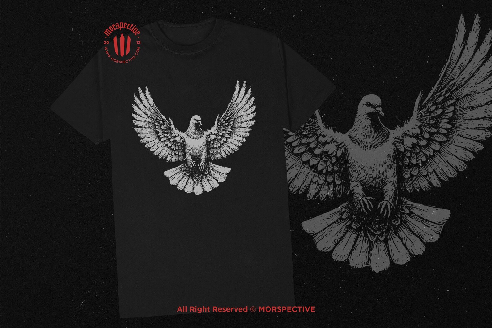 10 Bundle Dark Art Dove Standing on Skull Gothic Horror Pigeon Bird ...