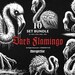 10 Bundle Dark Art Flamingo Bird Gothic Scary Horror Animal Tattoo ...
