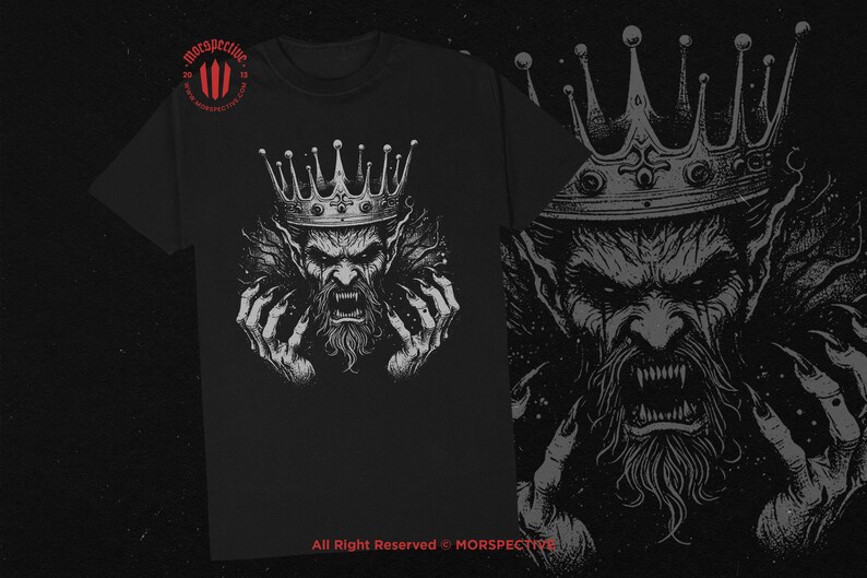 10 Bundle Dark Art Devil King Crown Demon Throne Monarch Hand Drawn ...