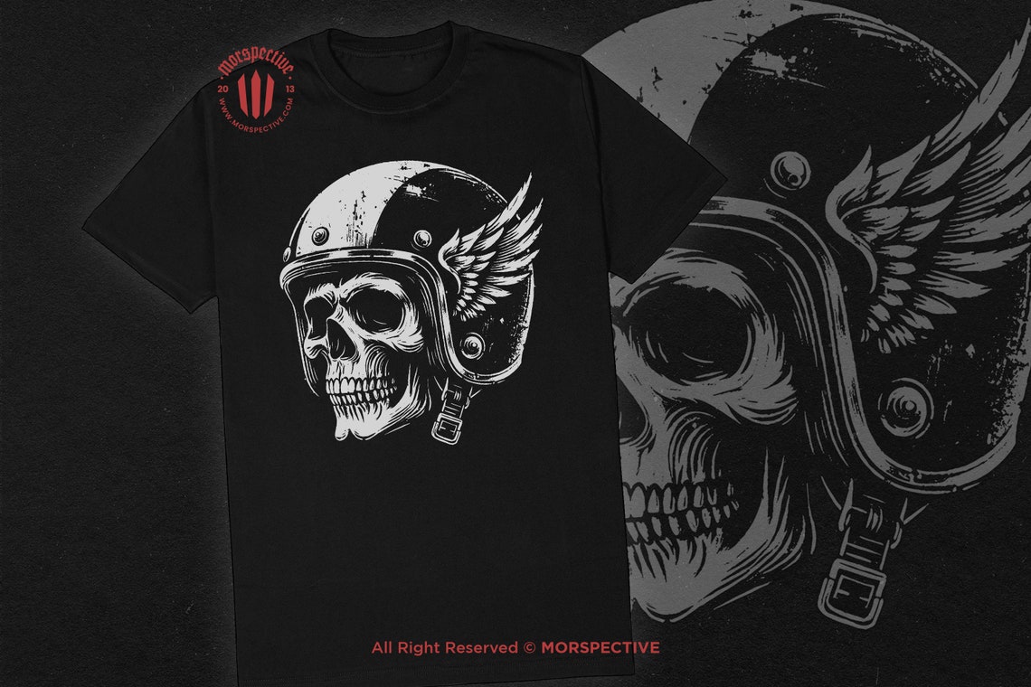 10 Bundle Dark Art Skull Rider Helmet Motorcycle Biker Grunge Vintage ...